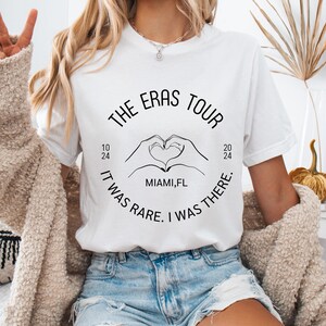 Eras Tour Custom Date Shirt, Eras Tour Custom City, Concert Heart Hands ...
