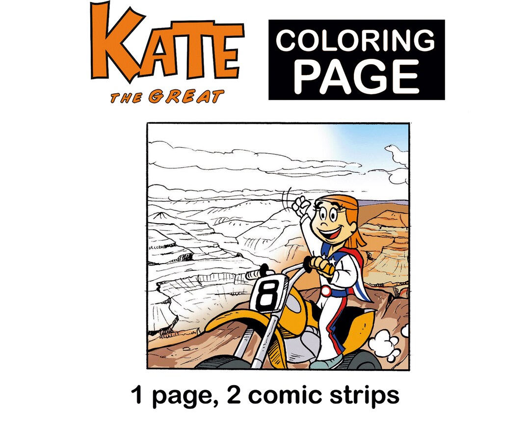 Kate the Great Coloring Page - "one Giant Leap" and "easy Money" - Etsy