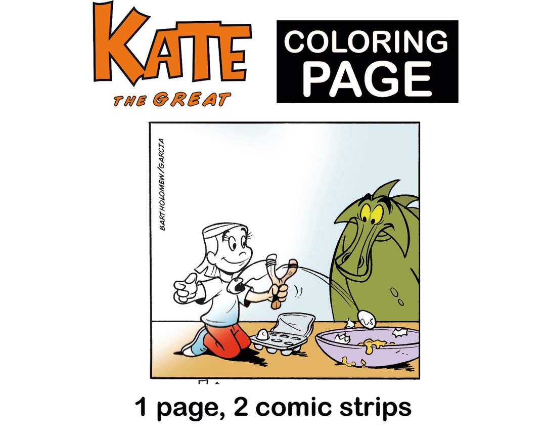 Kate the Great Coloring Page - "no Bowls Required" and "happy Dad's Day ...