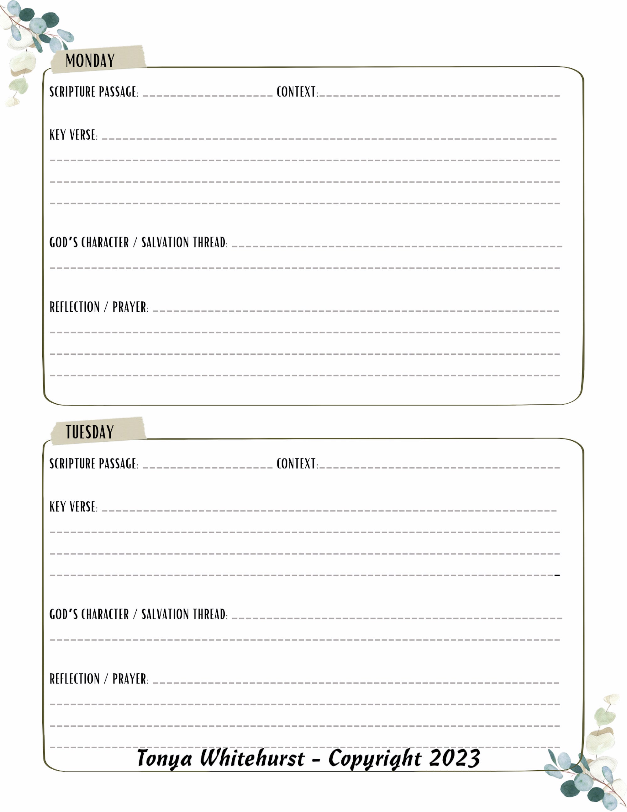 Prayer & Bible Reading Journal, Goodnotes, Notability - Etsy