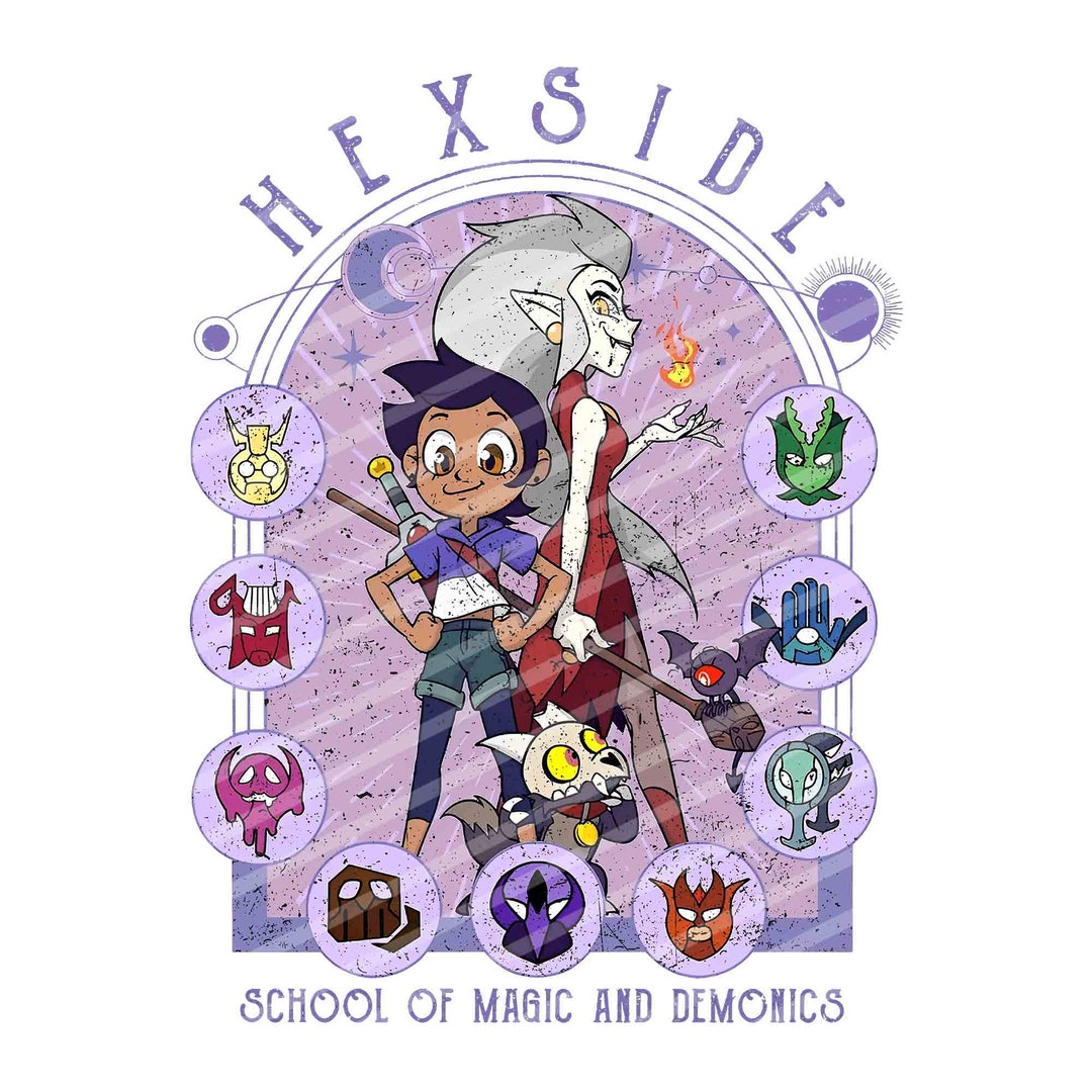 Retro TOH Luz Noceda and Eda Clawthorn PNG Digital, Toh Hexside School ...