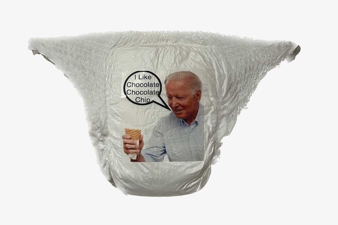 2 Chocolate Chocolate Chip Joe Biden Diapers (political Gag) - Etsy