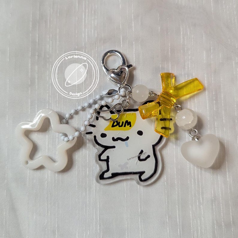 Strawberry & Blueberry Cat Keychain, Beaded Y2K Charm - Etsy
