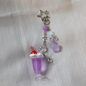 Sunday Ice Cream Soda Keychain / Cute Jewelry Charm Bead / Sunday ...