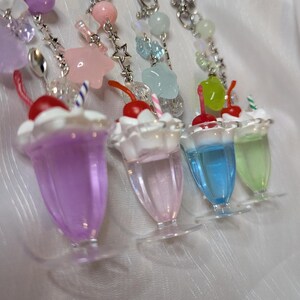 Sunday Ice Cream Soda Keychain / Cute Jewelry Charm Bead / Sunday ...