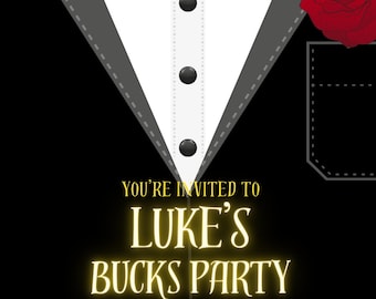 Bucks Party Invitation Template | Customisable Digital Invite for Groom ...