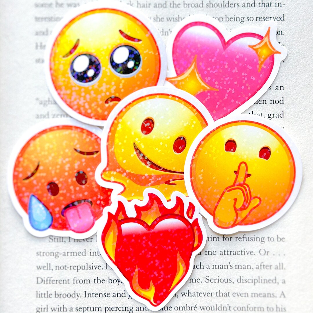 Jumbo Emoji Sticker | Romance Reader Sticker | Kindle Book Club | Emoji ...