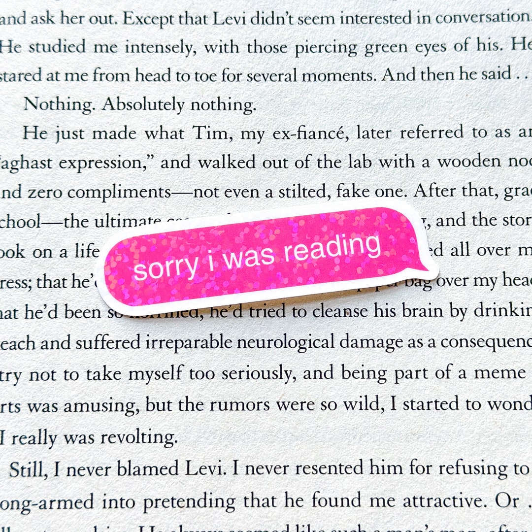 Sorry I Was Reading Text Message Sticker | Kindle Book Club | Book ...