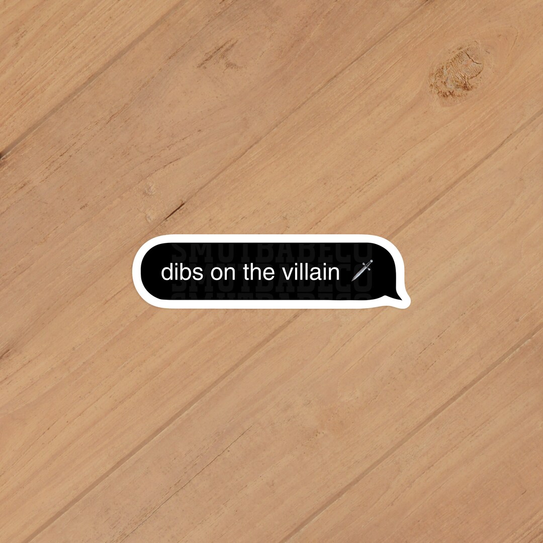 Dibs on the Villain Text Message Sticker | Dark Fantasy Romance | Kindle Book Club | Smut ...