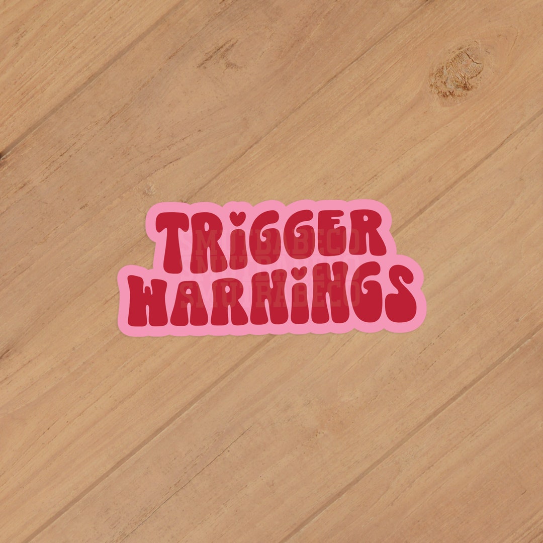 Trigger Warnings Sticker | Cute Book Sticker | Kindle Book Club | Spicy Romance Sticker | Smut ...