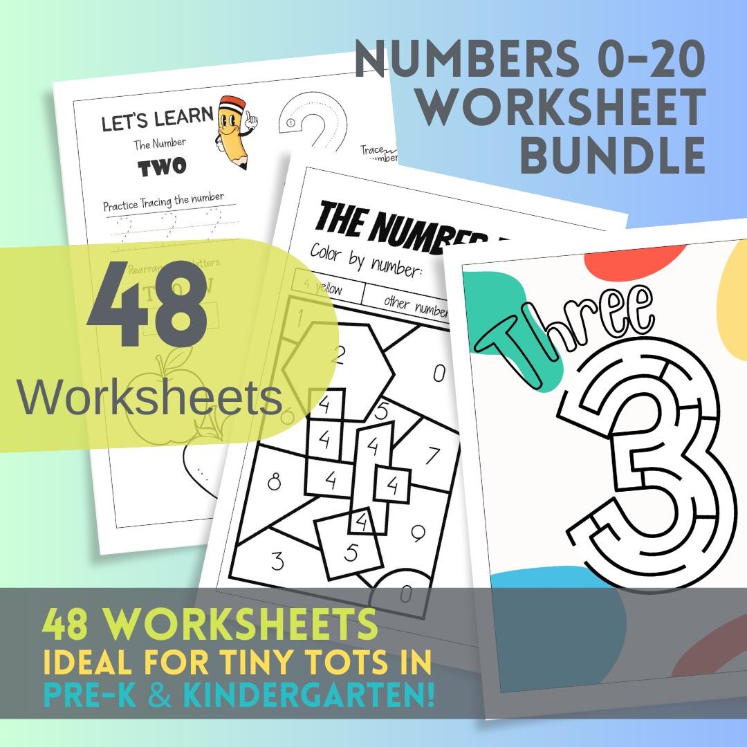 Numbers 0-20 Worksheet Bundle! Learning Game, Worksheet and Activities ...