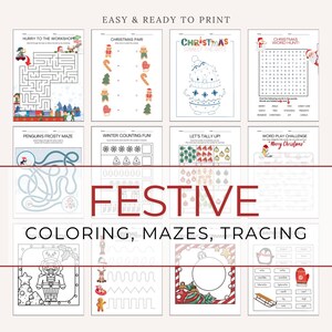 Christmas Activities: Printable Coloring Pages, Counting Games ...