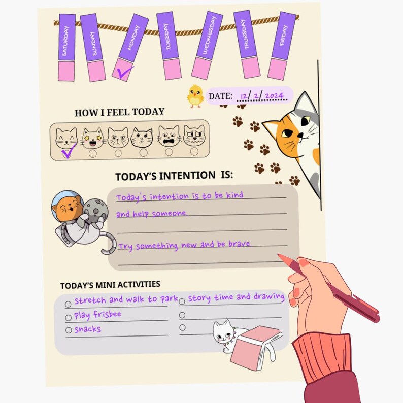 Children's Daily Gratitude and Reflection Worksheets: Pre-k to 2nd ...