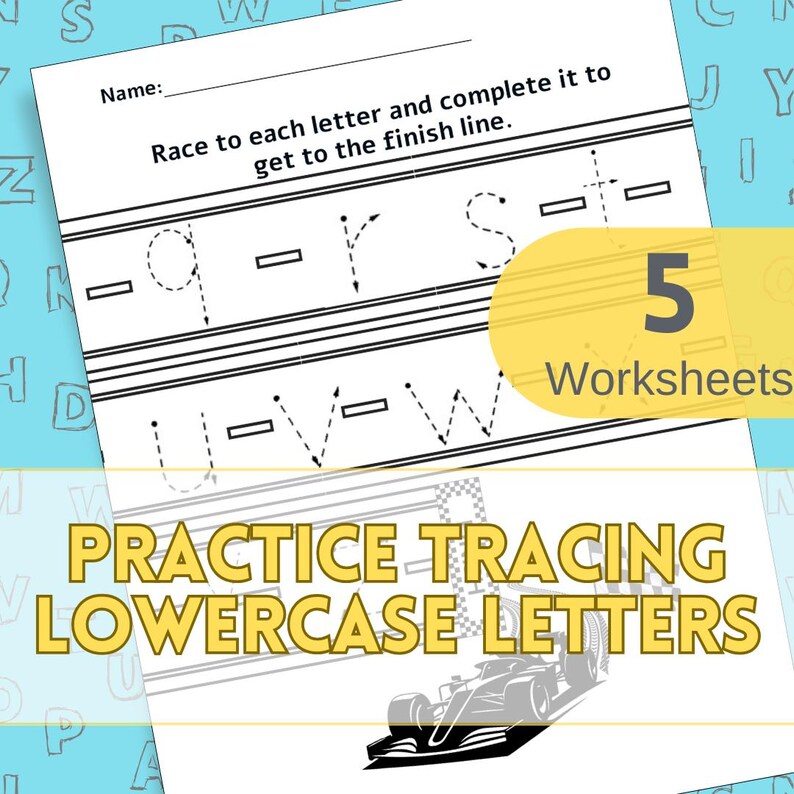 Alphabet Tracing Worksheet: Aa-zz, Preschool, Kindergarten Lined ...