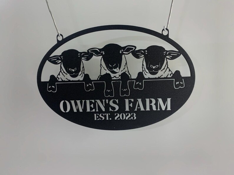 Personalized Sheep Metal Farm Sign, Sheep Sign, Funny Lamb Sign, Animal ...