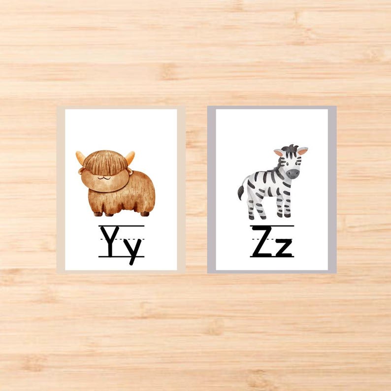 Watercolor A-Z Alphabet Poster Cards – Printable ABC Posters for ...