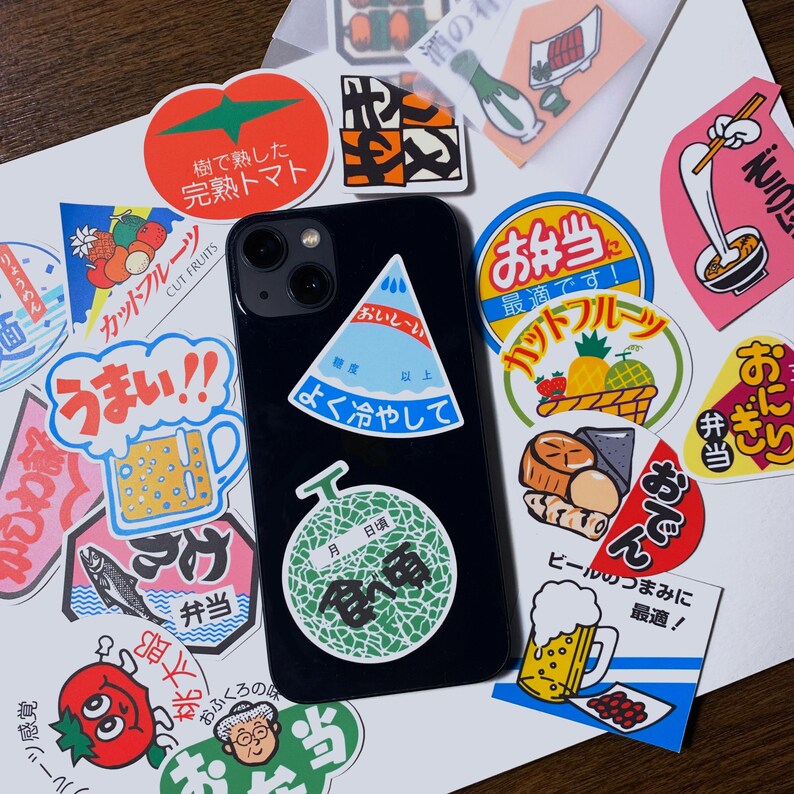 Japanese Label Stickers fruits Phone Stickers Laptop Stickers Water ...