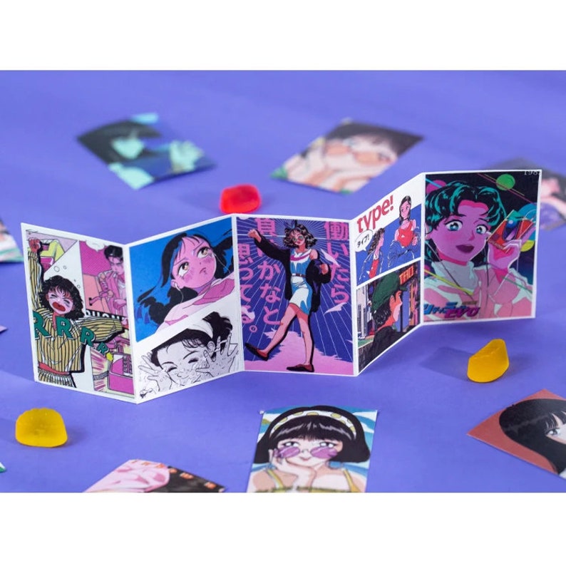 Japanese Retro City Pop Washi Stickers 50 Pack Scrapbooking Stickers ...