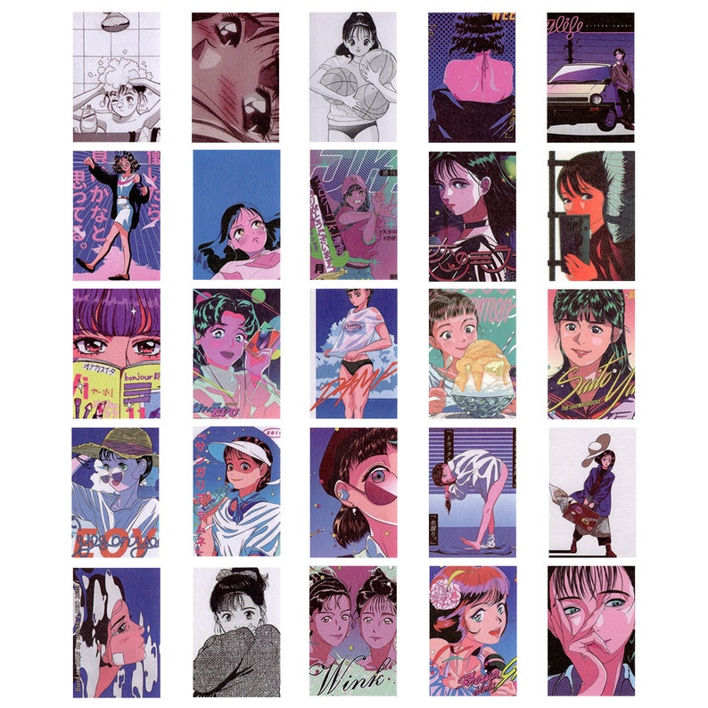 Japanese Retro City Pop Washi Stickers 50 Pack Scrapbooking Stickers ...