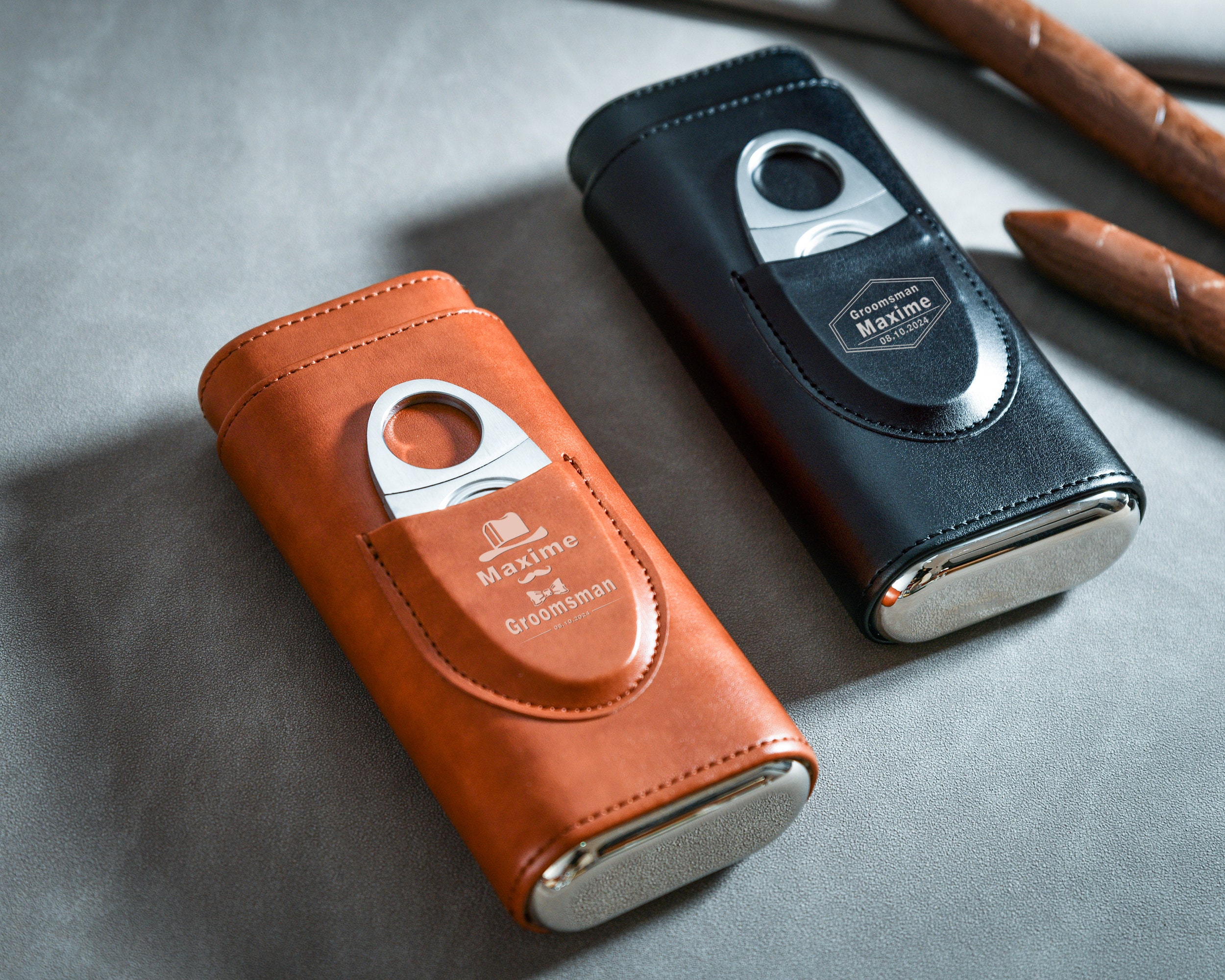 Custom Cigar Case,groomsmen Gifts, Gift for Husband, Cigar Travel Case ...