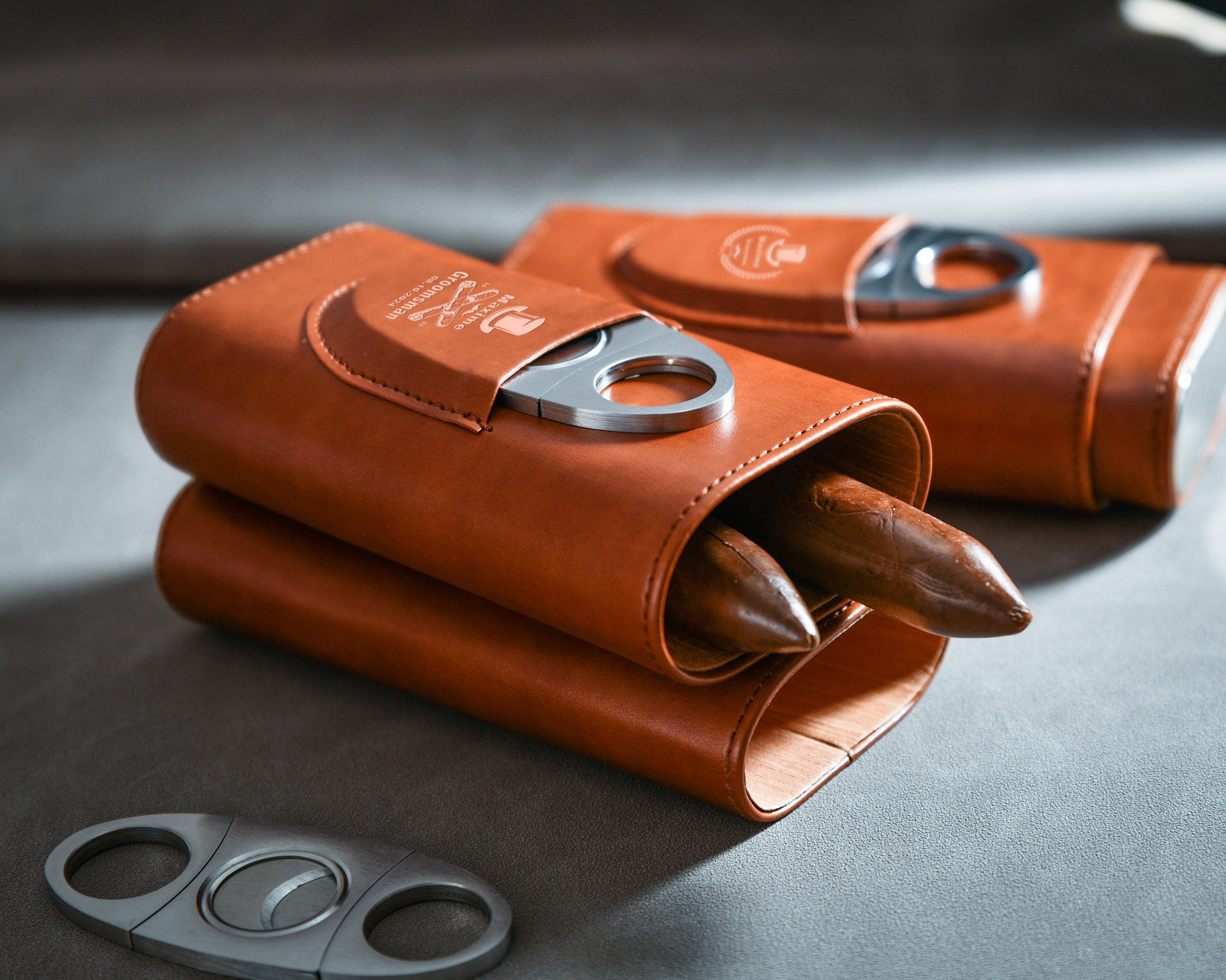 Custom Cigar Case,groomsmen Gifts, Gift for Husband, Cigar Travel Case ...