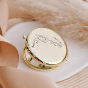 Elegant Custom Compact Mirror - Perfect Wedding Favor for Guests, Ideal ...
