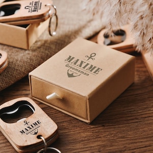 Engraved Wooden Keyring With Bottle Opener, Handcrafted Personalized ...