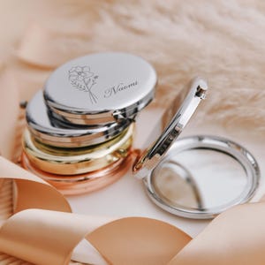 Elegant Custom Compact Mirror - Perfect Wedding Favor for Guests, Ideal ...