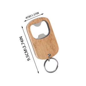 Engraved Wooden Keyring With Bottle Opener, Handcrafted Personalized ...