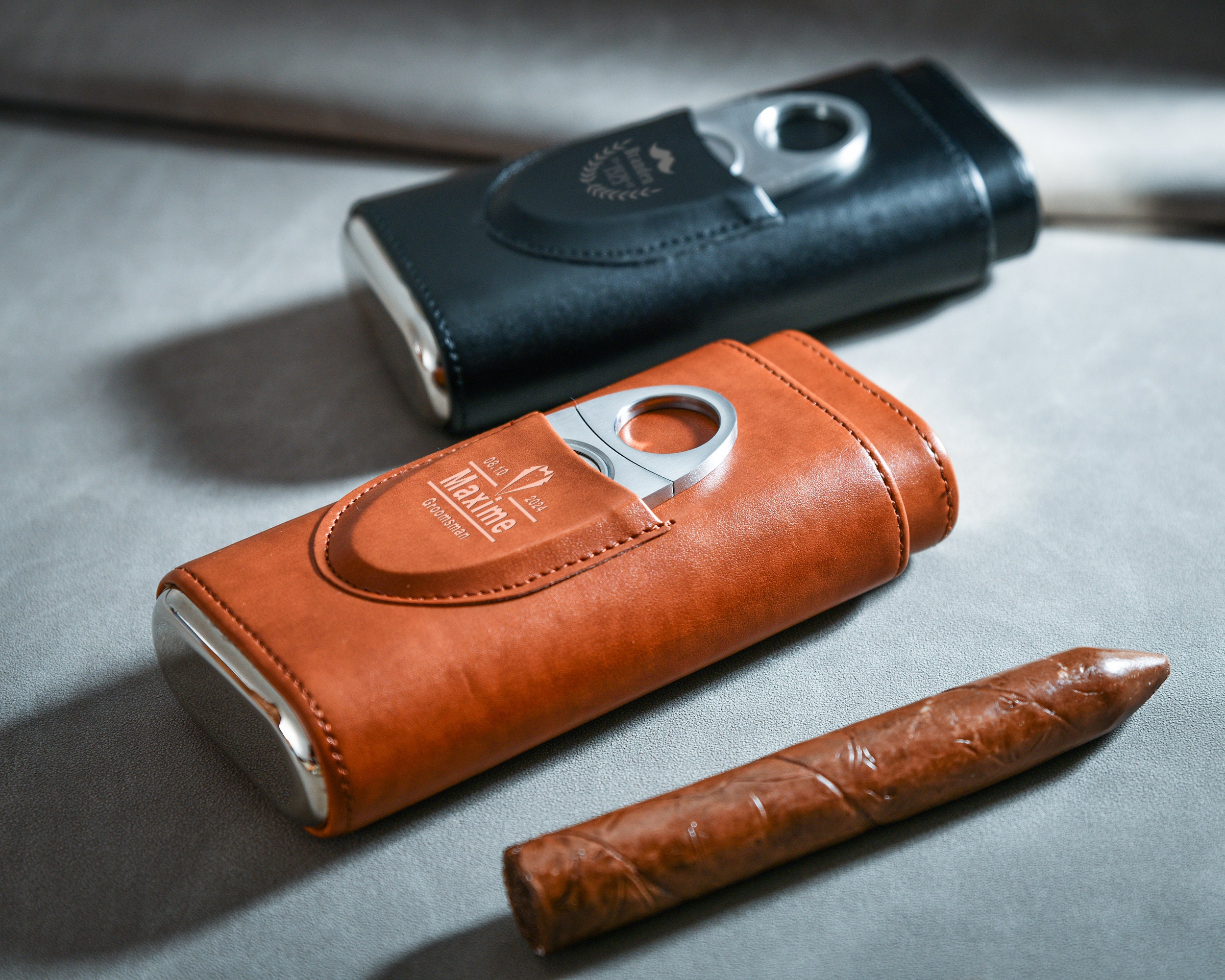 Custom Cigar Case,groomsmen Gifts, Gift for Husband, Cigar Travel Case ...