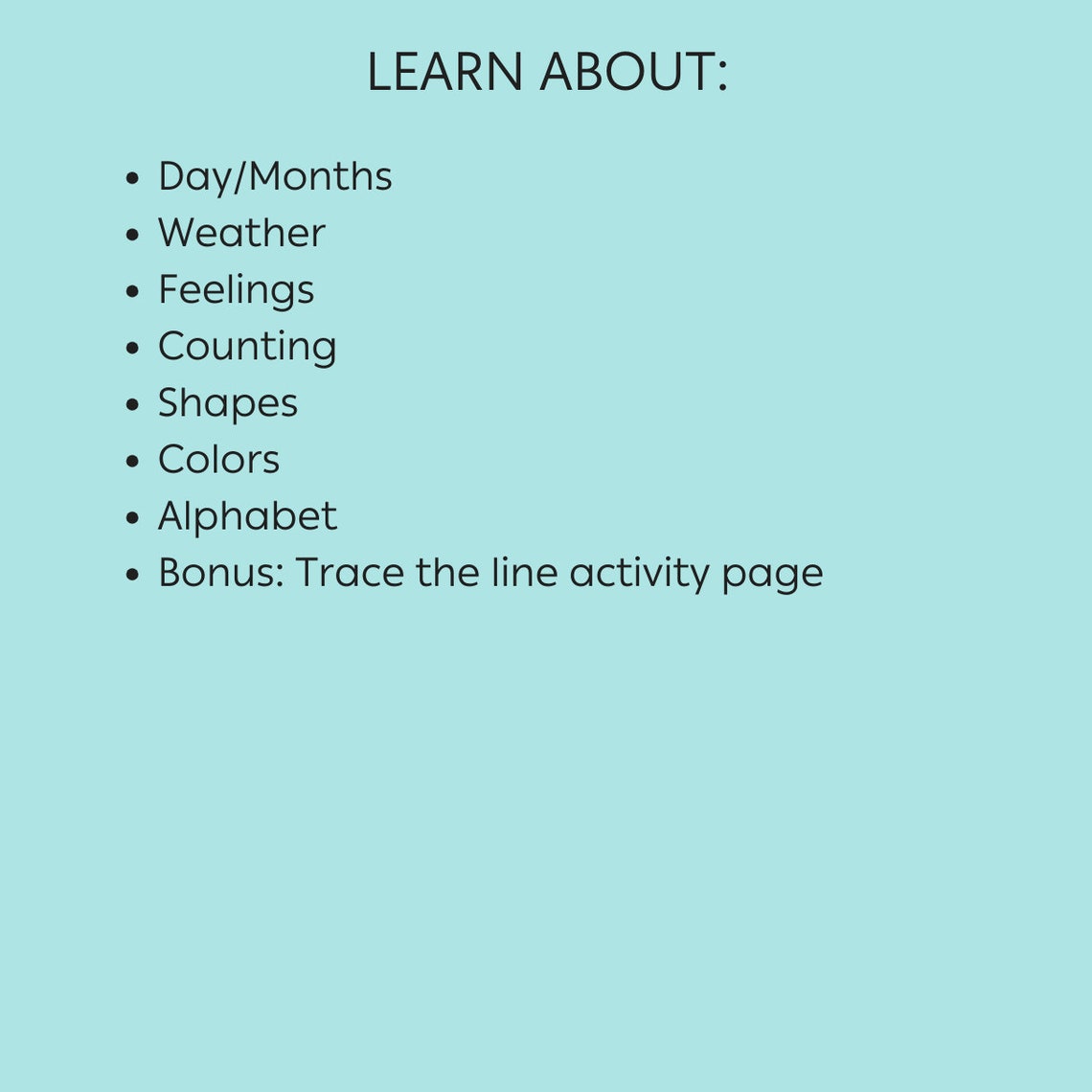 Morning Menu English Digital Download | Homeschool | Preschool Learning ...