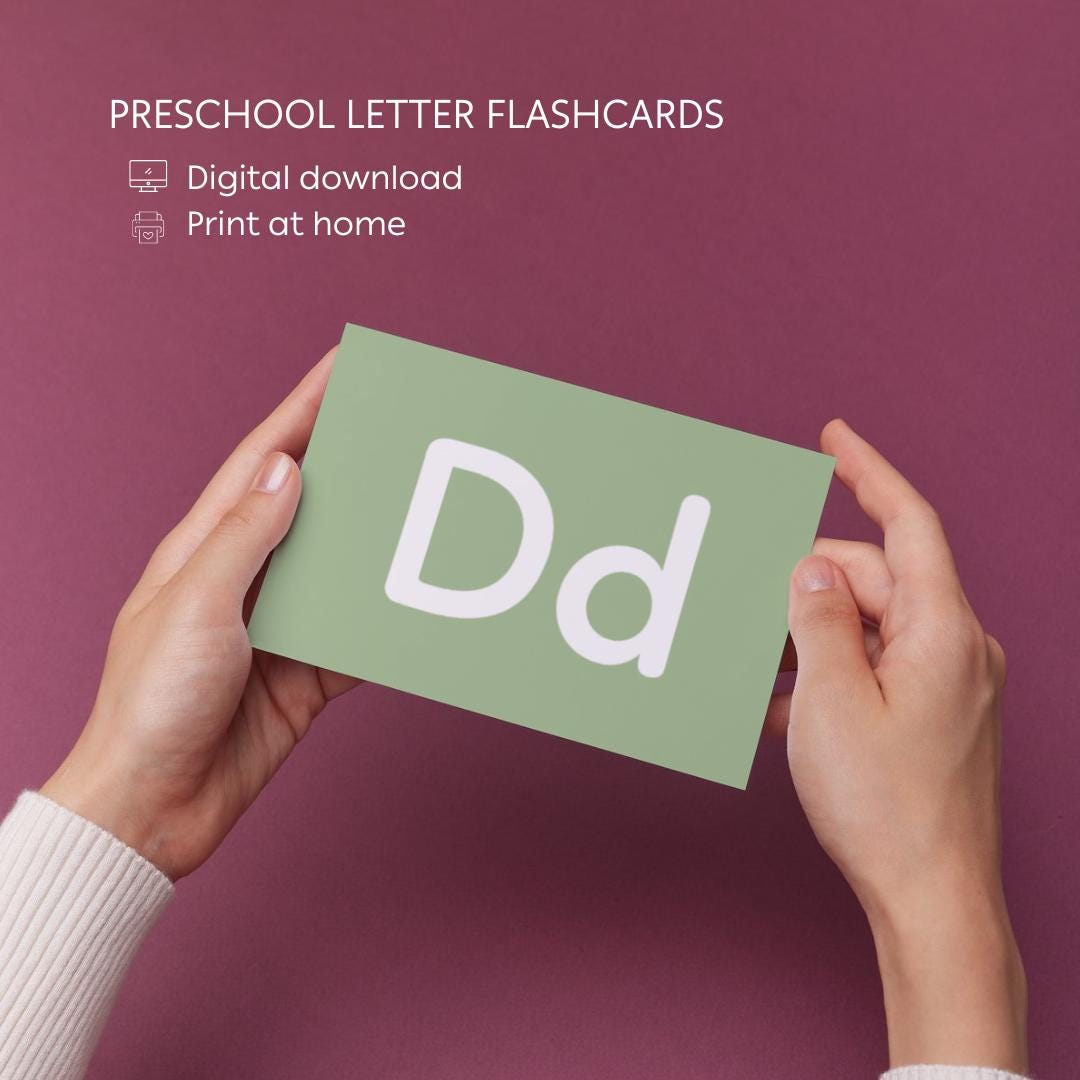 Alphabet Flashcards A-Z Digital Download | Homeschool | Preschool ...