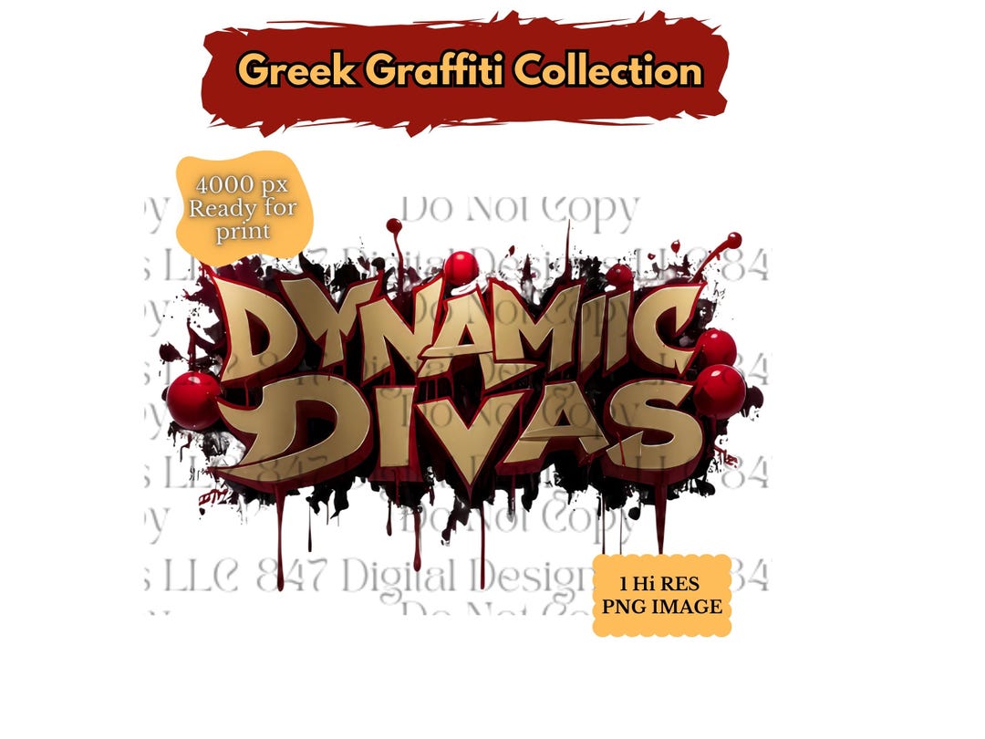 Crimson Cream Graffiti PNG | Dynamic Divas Design | Sorority Sisters | DST Clipart | Tshirt ...