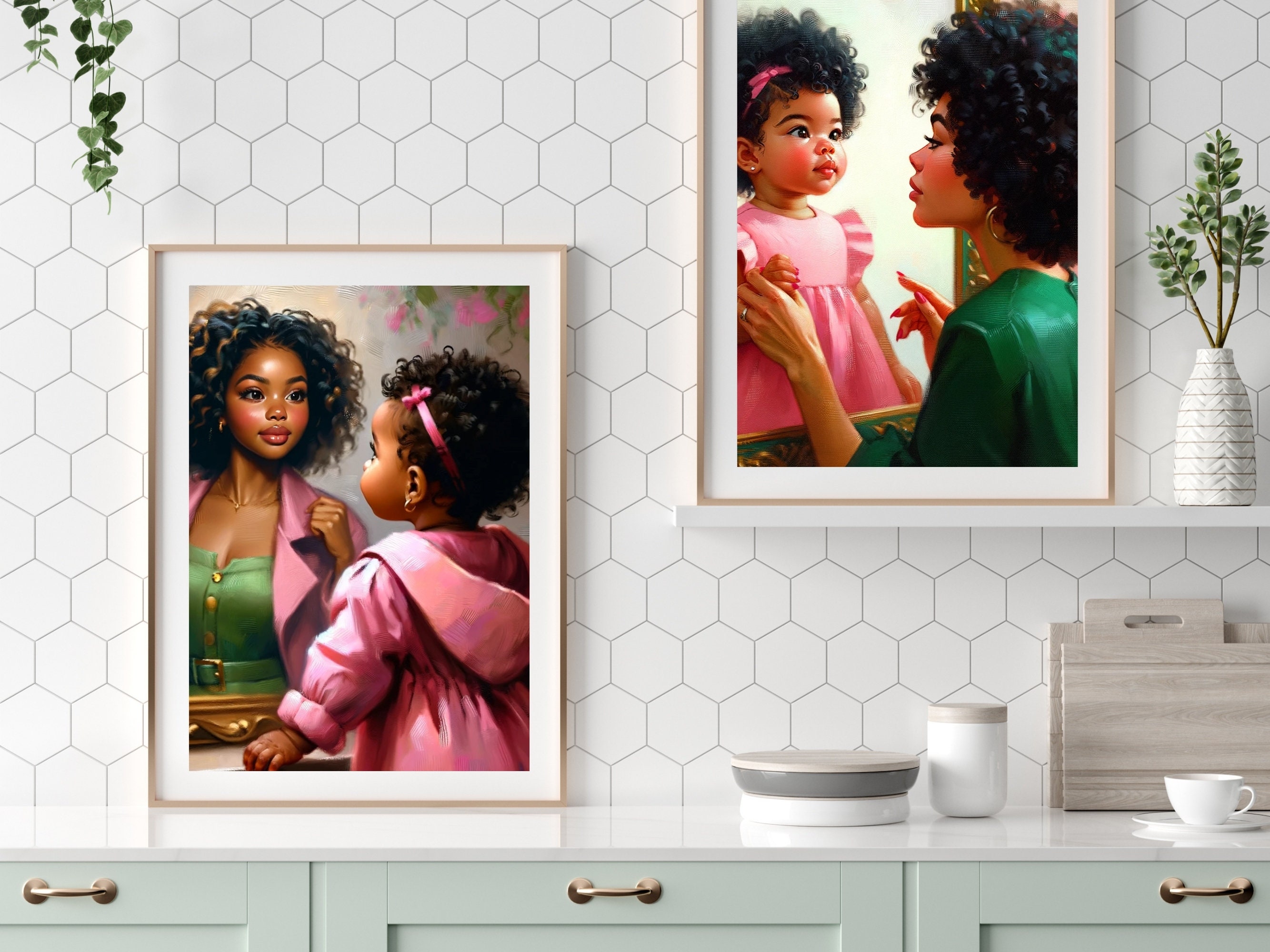 1 PNG Art Printable | Nursery Printable | Reflection Baby in Pink ...