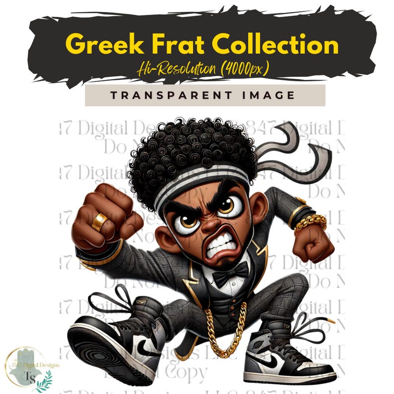 Fraternity Stroll Chibi Guys | Fraternity Men PNG | Gray and Gold Suit ...