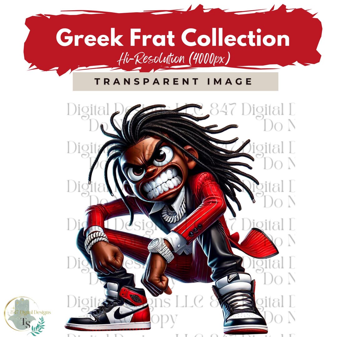 Fraternity Stroll Chibi Guys | Fraternity Men PNG | Red and White Suit ...