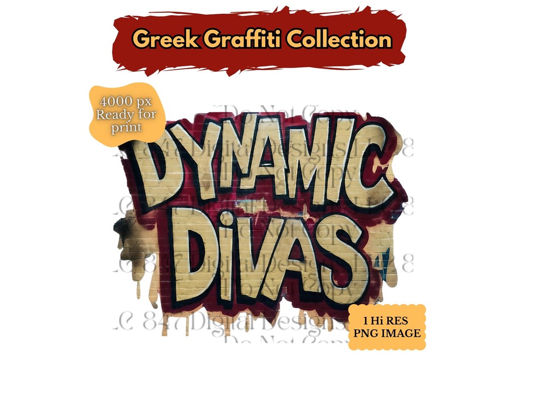 Crimson Cream Graffiti PNG | Dynamic Divas Design | Sorority Sisters ...