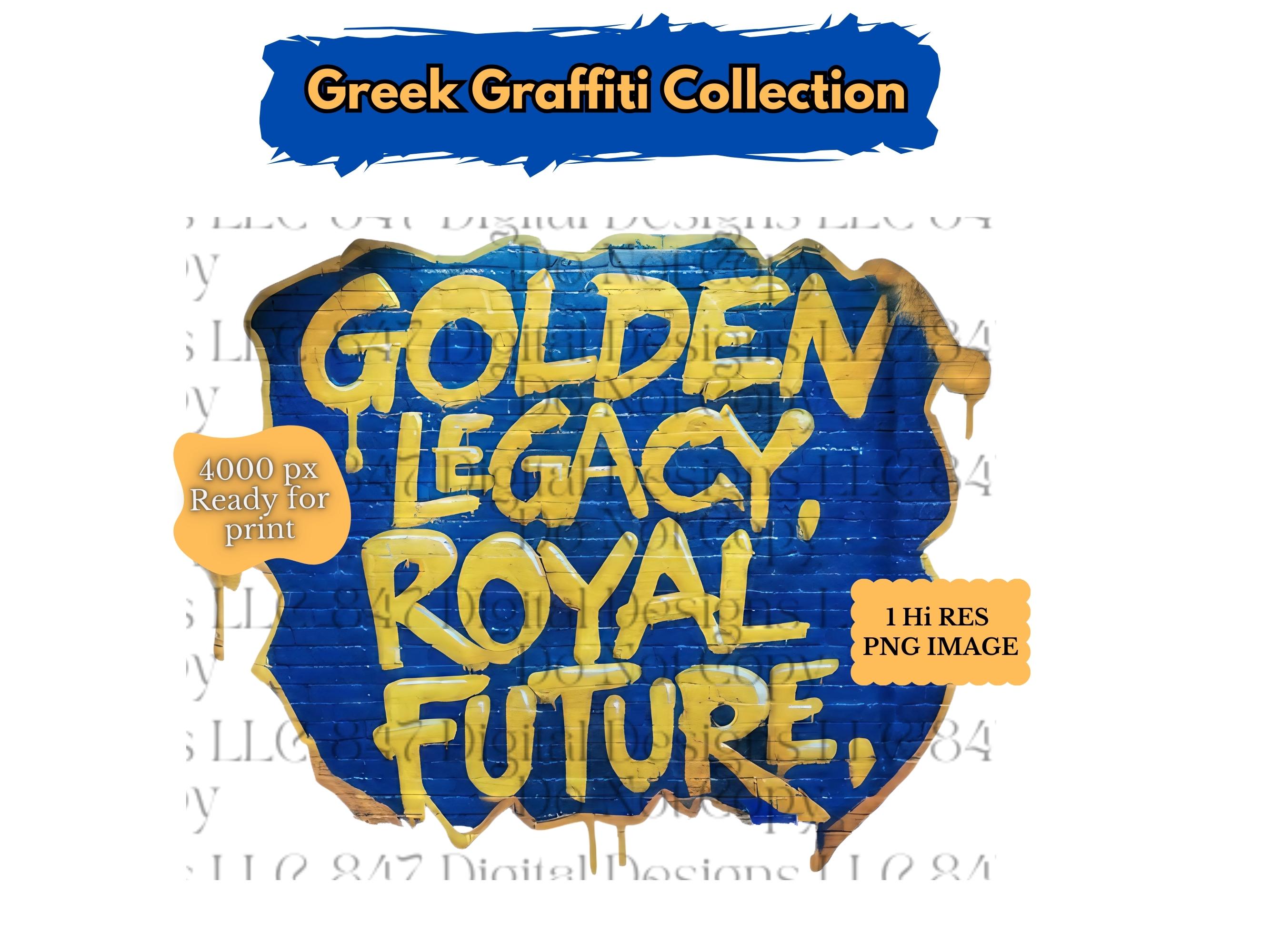 Blue and Gold Graffiti PNG Golden Legacy Royal Future Design HBCU ...