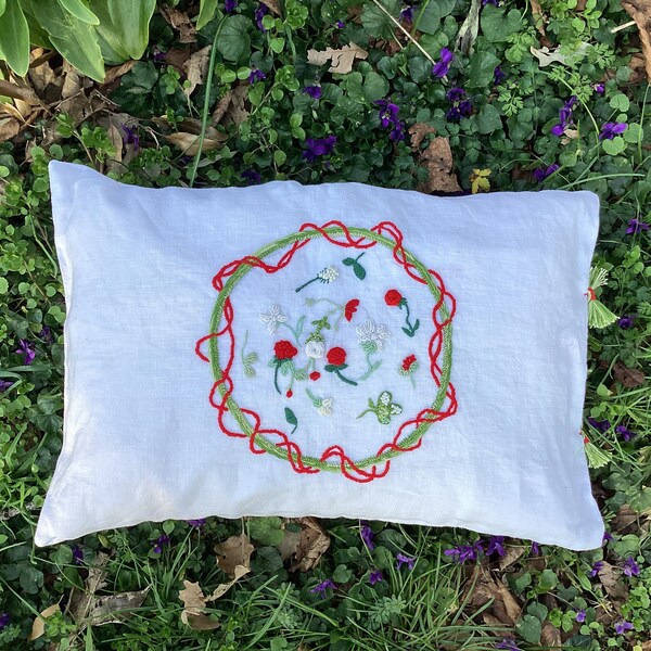 Hand Embroidered Cushion - Etsy UK