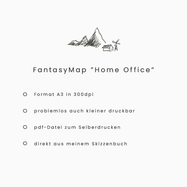 DIGITAL: Fantasy Map "home Office" (pdf, A3) - Etsy