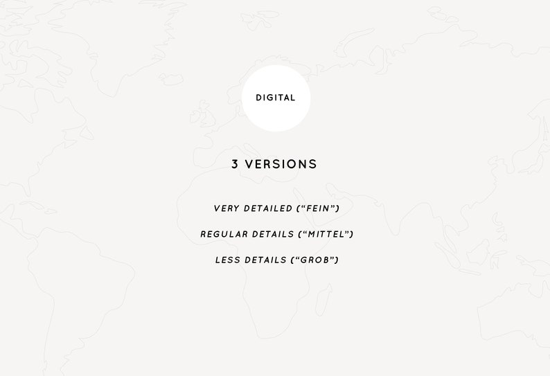 DIGITAL: 3 Versions of World Map SVG File for Cutting Plotter - Etsy