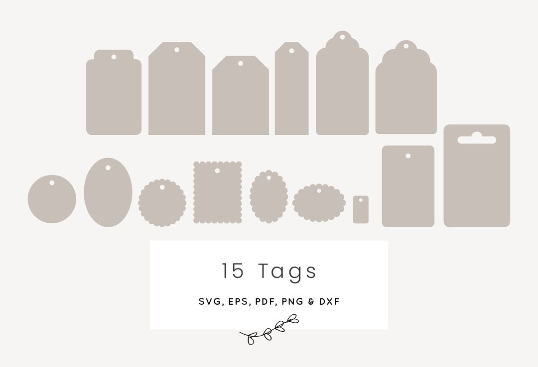 DIGITAL: Gift Tags 15 Templates SVG File for Cutting Plotter - Etsy