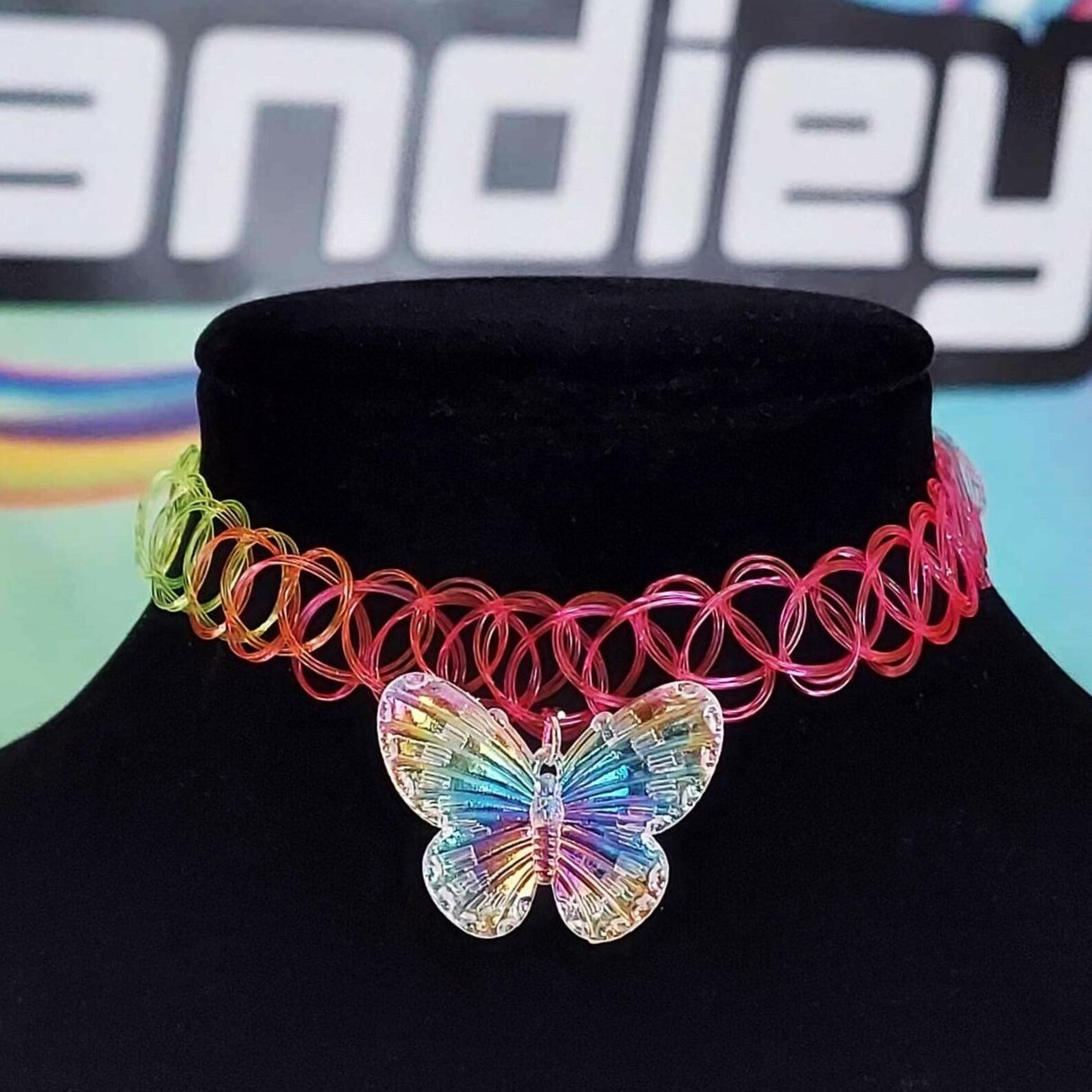 Butterfly Tattoo Choker || Rave Accessories, Rave Outfit - Etsy