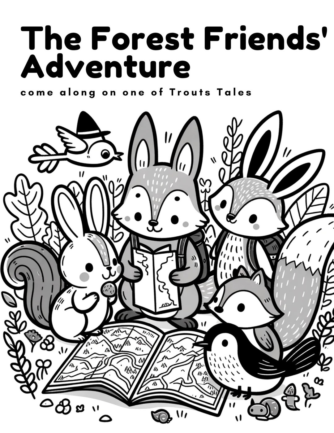 Childrens Coloring Book: the Forest Friends Adventure - Etsy