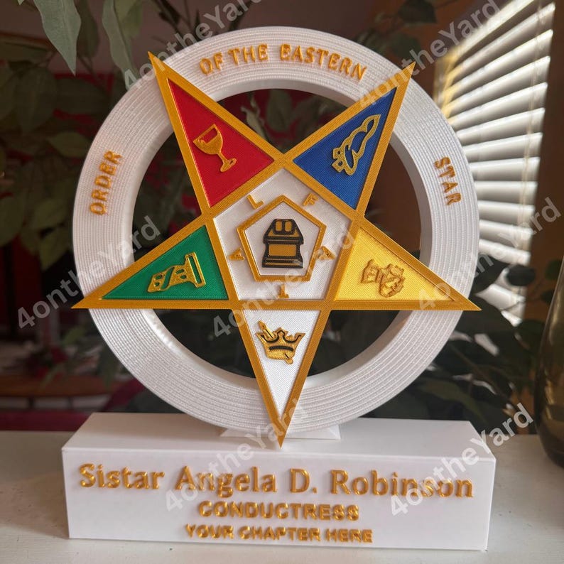 OES Star Inspired Order of Eastern Star Customizable Desk Name Plate - Etsy