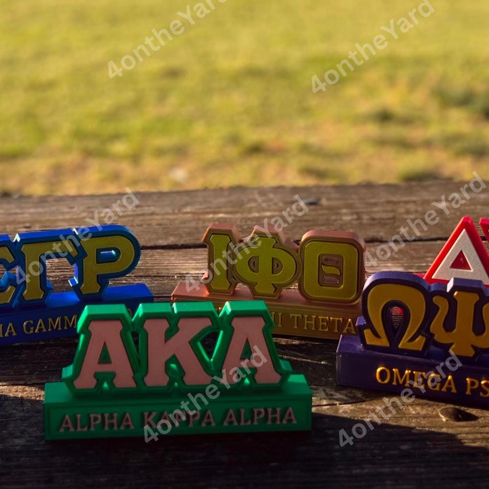 Divine Nine D9 Greek Sorority Fraternity Organization Customizable Desk ...