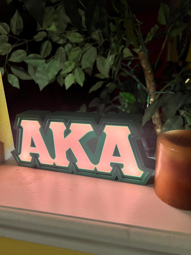 Alpha Kappa Alpha Inspired AKA Greek Letter Lightbox With LED. - Etsy