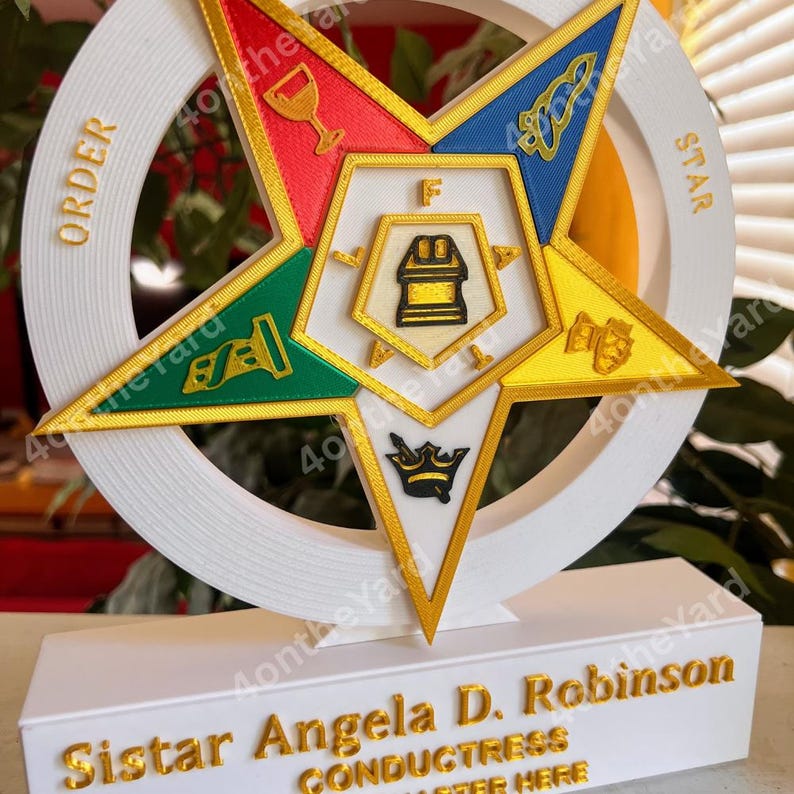 OES Star Inspired Order of Eastern Star Customizable Desk Name Plate - Etsy