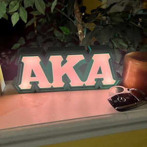 Alpha Kappa Alpha Inspired AKA Greek Letter Lightbox With LED. - Etsy