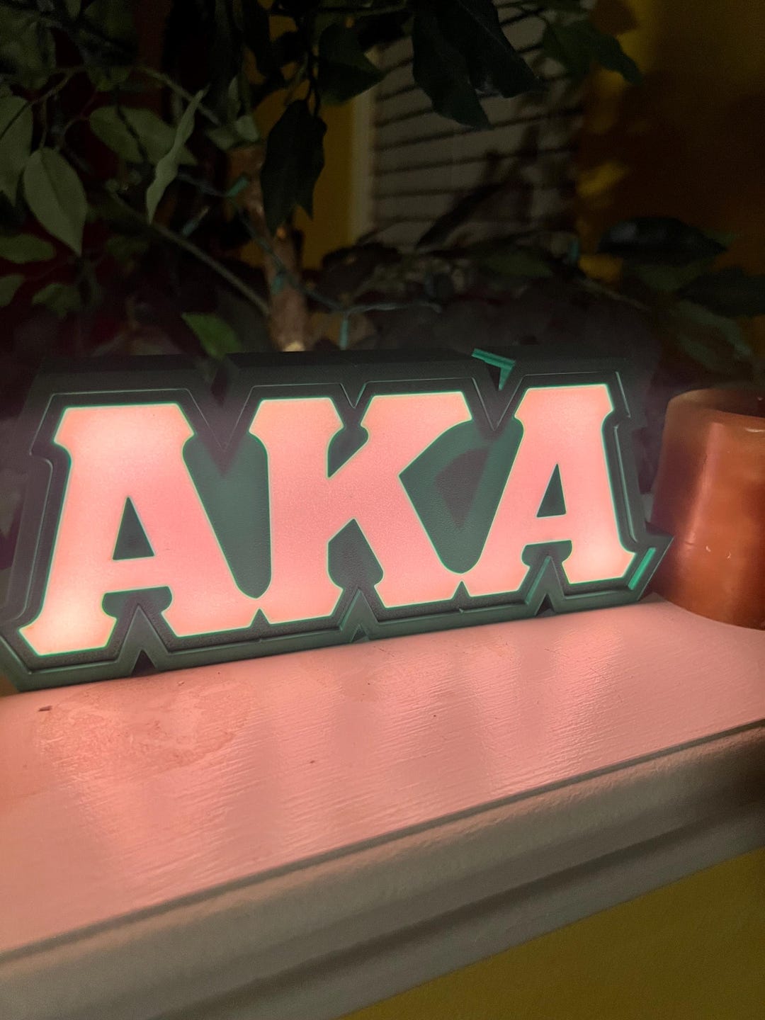 Alpha Kappa Alpha Inspired AKA Greek Letter Lightbox With LED. - Etsy